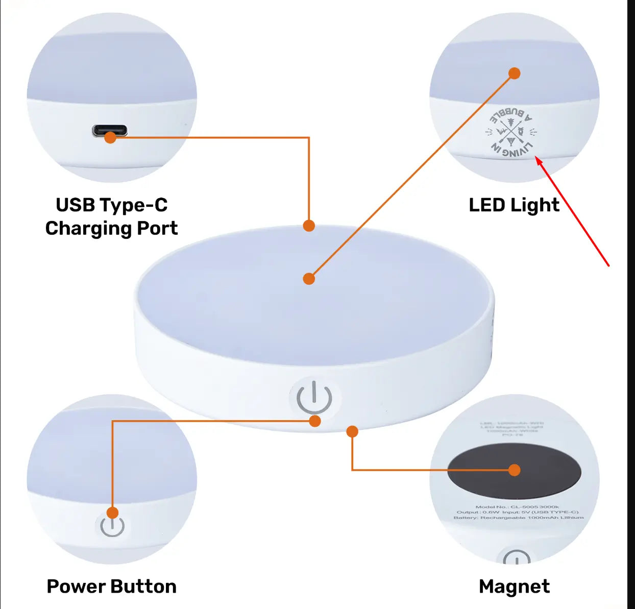 LED Magnetic Light – Living in a Bubble USA